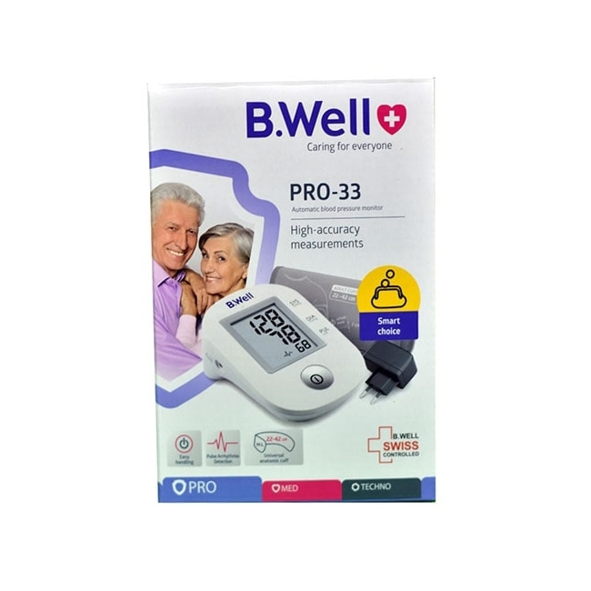 فشارسنج دیجیتالی بازویی بی ول مدل B.Well Pro33 - تجهیزات پزشکی یاس مد